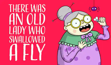 There Was An Old Lady Who Swallowed A Fly | Free Nursery Rhyme & Audiobook