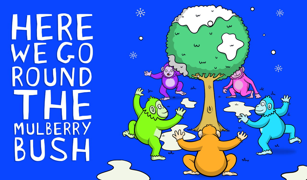 Here We Go Round The Mulberry Bush | Free Nursery Rhyme & Audiobook